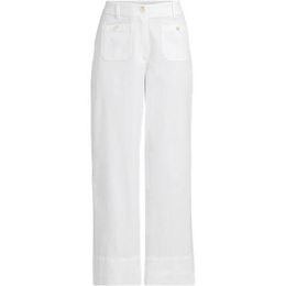 LANDS' END Weite 7/8-Chinos f&uuml;r Damen, Damen, size: regular, Wei&szlig;, Baumwolle/Lyocell (Viskose)/Baumwoll-Mischung, by Lands' End