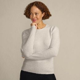 LANDS' END Pullover mit Pailletten f&uuml;r Damen, Damen, size: regular, Elfenbein, Polyacryl/Polyester-Mischung, by Lands' End