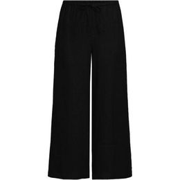 LANDS' END Weite Premium Reinleinen-Schlupfhose in 7/8-L&auml;nge f&uuml;r Damen in Petite-Gr&ouml;&szlig;e, Damen, size: petite, Schwarz, Leinen, by Lands' End