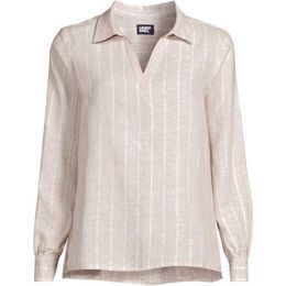 LANDS' END Premium Reinleinen-Schlupfbluse f&uuml;r Damen in Petite-Gr&ouml;&szlig;e, Damen, size: petite, Elfenbein, by Lands' End