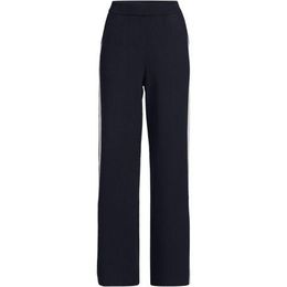 LANDS' END Feinstrick-Jerseyhose mit Streifendetail f&uuml;r Damen, Damen, size: regular, Blau, Polyester/Viskose/Polyester-Mischung, by Lands' End