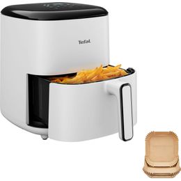 TEFAL Hei&szlig;luftfritteuse "EY2453 Easy Fry Max Digital", B:36,8cm H:35,7cm T:36,8cmhellgrau, Fritteusen, spart Zeit & Energie, intuitiver Touchscreen,