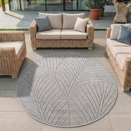 Outdoorteppich, H:8mm &Oslash;:80cm, grau, AYYILDIZ TEPPICHE, Polypropylen (PP), Teppiche, "NOVA 1203 , auch als L&auml;ufer und Rund", Material aus