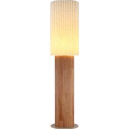 GLOBO LIGHTING Stehlampe "JANNIE", 1, H: 140,3cm, 1 Stk., braun, Wohnzimmer, Leuchten, Stehleuchte Holz & Leinen, gem&uuml;tlich, nat&uuml;rlich & stilvoll