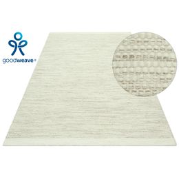 Teppich OTTO HOME, B:120cm H:6mm L:180cmcreme, Baumwolle, Kunstfaser, Wolle, Wohnzimmer, Teppiche, "Lirra, mit hohem Wollanteil, Wolle-Baumwoll-Mix",