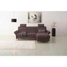 Ecksofa OTTO HOME, B:252cm H:90cm T:162cm, braun, 98% Polyester 2% Polyamid, Wohnzimmer, Sofas, "Westerland L-Form", Federkern-Polsterung, wahlweise
