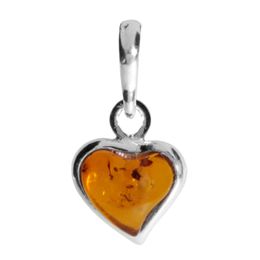 OSTSEE-SCHMUCK Damen Kettenanh&auml;nger "- kleines Herz - Silber 925/000 - Bernstein", Silber 925 (Sterlingsilber), silber, Silber 925 (Sterlingsilber),