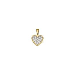 Firetti Damen Kettenanh&auml;nger "Schmuck Geschenk Gold 333 Halsschmuck Anh&auml;nger Herz bicolor", Gelbgold 333, 0,58 g, gold, Gelbgold 333,
