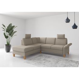 Ecksofa OTTO HOME, B:240cm H:90cm T:216cm, grau, 95% Polyester 5% Polyamid, Wohnzimmer, Sofas, "Rochelle, L-Form", wahlweise mit Armteilverstellung,