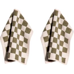 Seiftuch Pad, B:30cm L:30cm, gr&uuml;n, Frottee, Frottee, Handt&uuml;cher, "CHESS, 30x30 cm", Made in Europe, 100% Baumwolle, modernes Karo Design