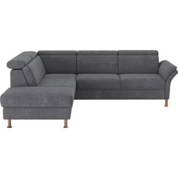 Ecksofa OTTO HOME, B:259cm H:85cm T:227cm, grau, 100% Polyester, Wohnzimmer, Sofas, "Calypso L-Form", mit Relaxfunktion motorisch im Sofa 2,5- Sitzer