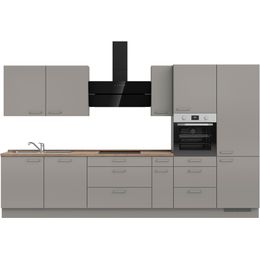 K&uuml;chenzeile Nobilia, B:360,3cm H:216,6cm T:60cm, grau, Komplettk&uuml;chen-Sets, ""Laser II", NEU: individuell anpassbar mit gratis Profi-Beratung",