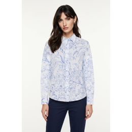 Gant Damen Langarmbluse "FLORAL PRINT CTN VOILE"wei&szlig;, Gr. 44, gemustert, Web, Obermaterial: 100% Baumwolle, Blusen
