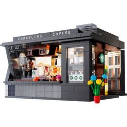 Jamara Kinder Konstruktions-Spielset "CaDA, Bricks, Coffee House (402884)", schwarz, Kunststoff, Spielbausteine, mit LED Licht