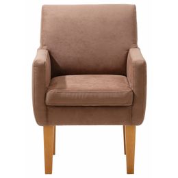 Sessel OTTO HOME, B:66cm H:96cm T:71cm, braun, Luxus Microfaser (Zusammensetzung: 100% Polyester), Wohnzimmer, Sessel, "Fehmarn", komfortable