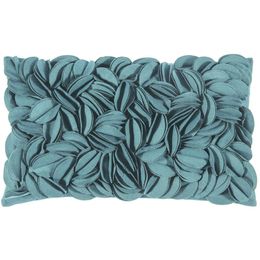 Dekokissen Pad, B:30cm L:50cm, blau, Polyester, Wolle, Dekokissen_Sitzkissen_Kissenh&uuml;llen, "Dorothy", 3D
