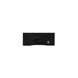 Calvin Klein Damen Stirnband "CK FINE RIB TWIST HEADBAND", schwarz, unifarben, Strick, Viskosemischung, M&uuml;tzen, aus weichem Strick
