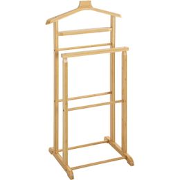 Herrendiener HAKU, B:48cm H:96cm T:36cm, beige, Bambus, Schlafzimmer, Herrendiener, "Anzugst&auml;nder, Dressboy, Kleiderboy, Kleiderbutler, Stiller