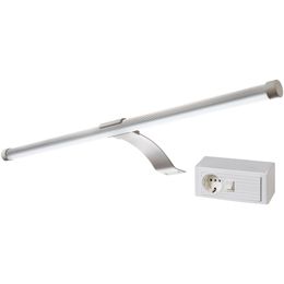Aufbauleuchte Welltime, B:30cm H:3,5cm T:10,5cm, silber, Leuchten, "Dorina"