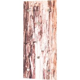 Wandgarderobe HAKU, B:30cm H:70cm T:5cm, bunt, Sicherheitsglas, Flur, Garderobenpaneele, "Flurgarderobe, Garderobe, Garderobenhaken,