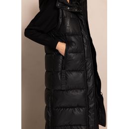 Zhrill Damen Steppmantel "2 in 1 Mantel und Weste", schwarz, Gr. XXL, unifarben, Web, Obermaterial: 100% Polyester, M&auml;ntel, mit abnehmbarer Kapuze,