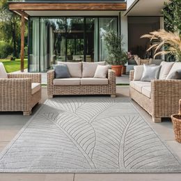 Outdoorteppich, B:120cm H:8mm L:170cm, grau, AYYILDIZ TEPPICHE, Polypropylen (PP), Teppiche, "NOVA 1203 , auch als L&auml;ufer und Rund", Material aus