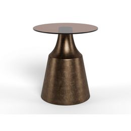 Couchtisch ACTONA GROUP, B:45cm H:47cm T:45cm, braun, Wohnzimmer, Tische, "Dunsley, Kaffeetisch, Beistelltisch", Tisch, Tischplatte aus Glas, in 2