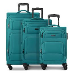 SMARTBOX Herren Kofferset "Edition 04 4 Rollen Kofferset 3-teilig mit Dehnfalte", gr&uuml;n, Polyester, Koffer-Sets