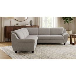 Ecksofa OTTO HOME, B:251cm H:80cm T:251cm, grau, 100% Polyester, Wohnzimmer, Sofas, "Sillkeborg 251 x 251 cm, formsch&ouml;nes Sofa mit dunklen F&uuml;&szlig;en",