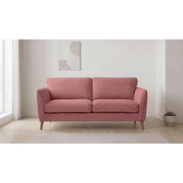2-Sitzer OTTO HOME, B:170cm H:88cm T:90cm, rosa, 100% Polyester, Sofas, "MARSEILLE Kompaktsofa 170 cm, Cord, Flachgewebe, Struktur, Webstoff",