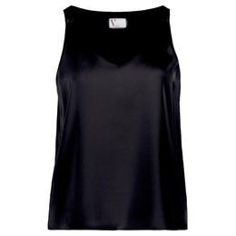 Vera Mont Damen Satinbluse "Damen mit V-Ausschnitt", schwarz, festlich, Gr. 36, Satin, Obermaterial: 100% Polyester. Futter: 100% Polyester, Blusen