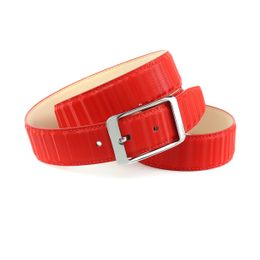 Anthoni Crown Damen Lederg&uuml;rtel, rot, Gr. 75, Rindsleder, G&uuml;rtel
