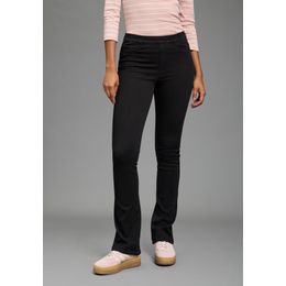 Arizona Damen Jeansjeggings "im 4 Way Stretch, Quer- und L&auml;ngselastisch, Bootcut"real schwarz, Gr. 52, unifarben, Denim/Jeans, Obermaterial: 57%