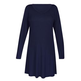 SASSA Damen Nachthemd "Nachthemd Casual Comfort Stripe", Gr. 42, blau, Obermaterial: 95% Viskose CV. 5% Elasthan EL., Kleider