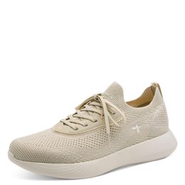 Tamaris Damen Slip-On Sneaker, Gr. 41, beige, Lederimitat, Textil, unifarben, Schuhe, Freizeitschuh, Slipper, Halbschuh in veganer Verarbeitung