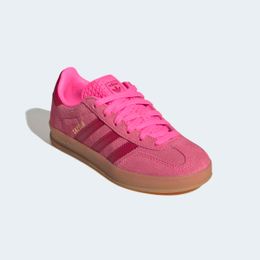 M&auml;dchen Sneaker "GAZELLE INDOOR", adidas originals, Gr. 30lucid pink, team victory rot, gold metallic, Leder, Synthetik, Schuhe, f&uuml;r Kinder &