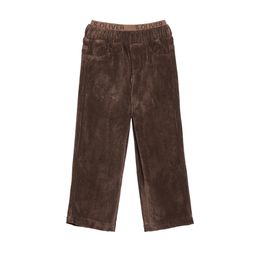 s.Oliver JUNIOR M&auml;dchen Cordhose, braun, Gr. 110, unifarben, Cord, Obermaterial: 88% Polyester, 10% Polyamid, 2% Elasthan, Hosen, im Baggy Style /