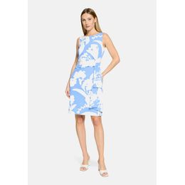 Vera Mont Damen Cocktailkleid "Damen mit Blumenprint"blau, wei&szlig;, festlich, Gr. 40, Obermaterial: 90% Polyester, 10% Elasthan. Futter: 100% Polyester,