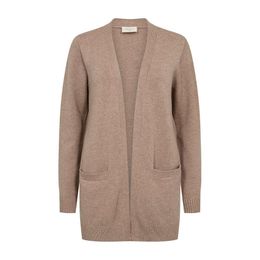 Freequent Damen Cardigan "FQAGNES-CARDIGAN", beige, Gr. XS, meliert, Strick, Obermaterial: 50% Viskose, 27% Nylon, 23% Polyester, Strickjacken,