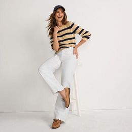 LANDS' END Jeans High Waist mit weitem Bein Farbig in Petite-Gr&ouml;&szlig;e, Damen, size: petite, Wei&szlig;, Elasthan/Baumwoll-Mischung/Polyester-Mischung, by Lands' End