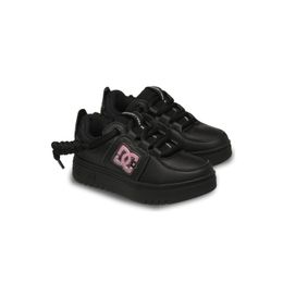 DC Shoes Damen Sneaker "DC Braten", Gr. 6schwarz, pink, Obermaterial: Leder (Rind) / Futter: Textil / Laufsohle: Gummi., Schuhe