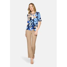 Betty Barclay Damen Kurzarmshirt "Damen mit Print"dunkelblau, blau, Gr. 48, Jersey, Obermaterial: 95% Viskose, 5% Elasthan, Shirts