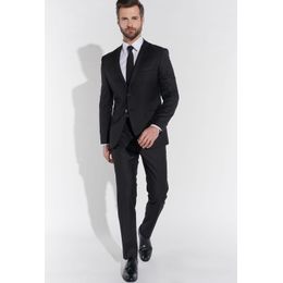 SteffenKlein Herren Anzug "SteffenKlein Anzug", schwarz, Gr. 54, uni, Obermaterial: 65% Polyester PES. 35% Viskose CV. Futter: 100% Polyester PES.