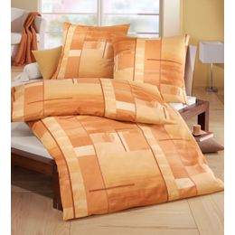 Biberna unisex Bettw&auml;sche terrakotta Gr&ouml;&szlig;e 80x80/155x220 cm