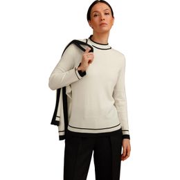 CREATION L PREMIUM Damen Twin-Set ecru-schwarz Gr&ouml;&szlig;e 36