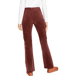 CR&Eacute;ATION L Damen Cordhose in Bootcut-Form rotbraun Gr&ouml;&szlig;e 40