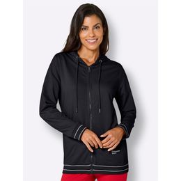 Catamaran Sports Damen Sweatjacke mit Kapuze, schwarz, Gr&ouml;&szlig;e 36/38