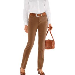 CR&Eacute;ATION L Damen Jeans mit Stickerei-Verzierung braun Gr&ouml;&szlig;e 19