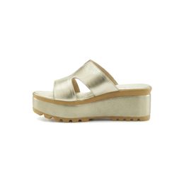 Lascana Damen Pantolette, goldfarben, Gr&ouml;&szlig;e 37