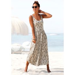 Vivance Midi-Kleid, Braun, Gr. 36, Damen, Strandkleider, Material: Viskose